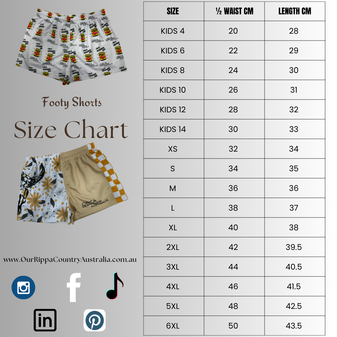 Footy Shorts -🌼 Rugged Meets Radiant! 🤠 Long Horn and Daisy Design, do ...